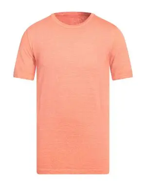 120% Lino Basic Linen T-shirt - Orange