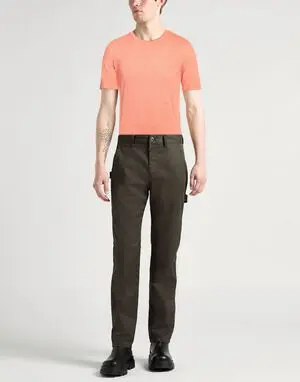 120% Lino Basic Linen T-shirt - Orange