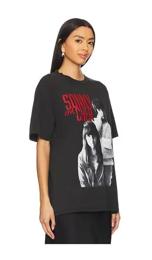 PHILCOS Sonny & Cher Portrait Boxy Tee In Black