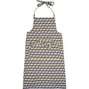 La DoubleJ Apron With Pocket - Cubo Giallo/fuxsia