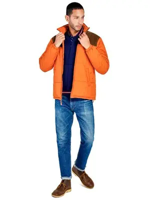 CON.STRUCT Solid Puffer Jacket - Orange