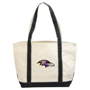 LOGO BRANDS Baltimore Ravens Canvas Tote Bag