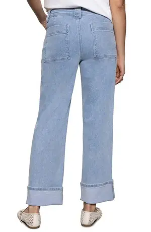 Sanctuary Luna Exposed Button Straight Leg Jeans - Blue Moon