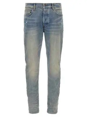 Amiri 3d Bones' Skinny Jeans - Light Blue