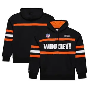Mitchell & Ness Cincinnati Bengals Vintage Logo Fleece Hoodie - Black
