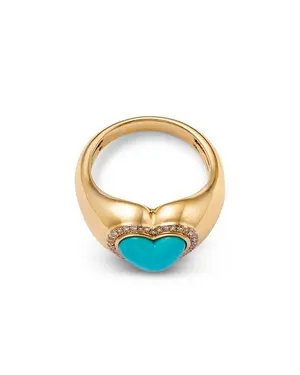Bloomingdale'S Heart Ring In 14k Yellow Gold