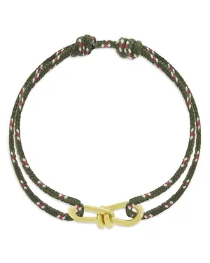 Luis Morais 14k Yellow Twisted Wire Bracelet - Olive Green