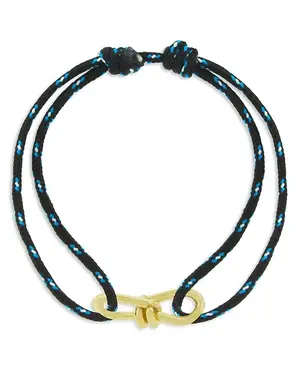 Luis Morais 14k Yellow Twisted Wire Bracelet - Navy Blue