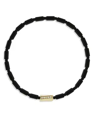 Luis Morais Diamond, Onyx, And Gold Bracelet