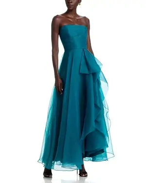 Theia Teresa Draped Gown - Night Swim