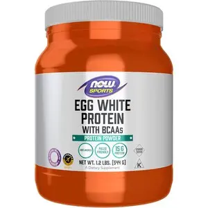 NOW SPORTS Egg White Protein Unflavored Powder - One-color