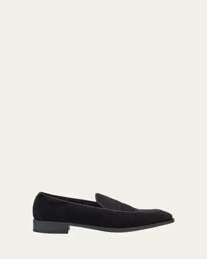 John Lobb Bill Velvet Penny Loafers