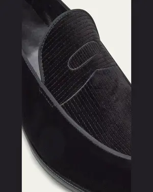 John Lobb Bill Velvet Penny Loafers