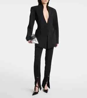 MUGLER Pierced High-rise Flared Pants