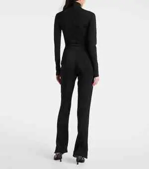 MUGLER Pierced High-rise Flared Pants