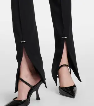 MUGLER Pierced High-rise Flared Pants