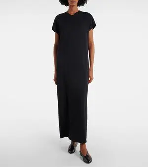 Khaite Diana Cut Out Leather Ballet Flats - Black