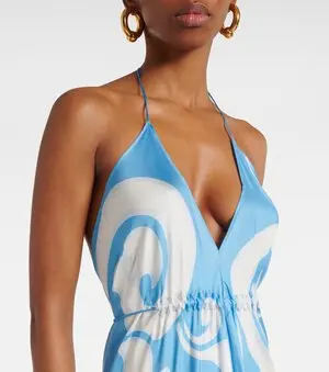 Etro Printed Silk Midi Dress