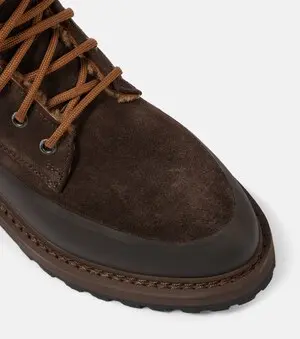 Le Monde Beryl Dolomite Suede Lace-up Boots - Brown
