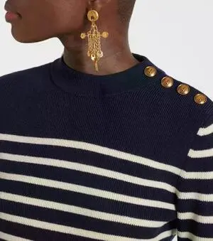 Chloé Striped Wool And Cashmere Sweater
