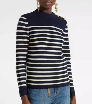 Chloé Striped Wool And Cashmere Sweater