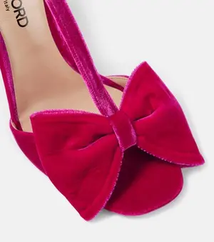 TOM FORD Brigitte Bow-detail Velvet Sandals