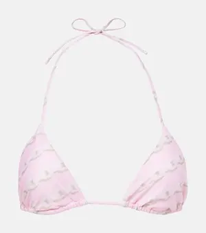 Versace Printed Bikini Top - Pink
