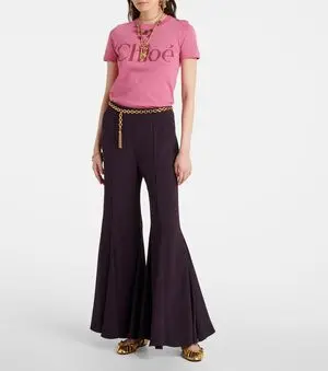 Chloé Luna Cutout Leather Ballet Flats - Gold