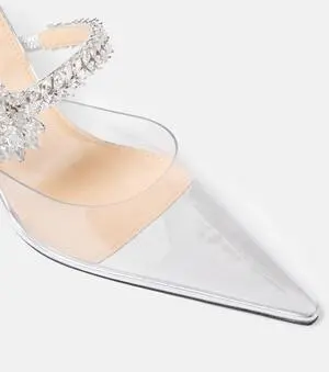 Mach & Mach Crystal Flower Embellished Pumps