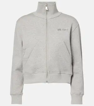 Attico Cotton Fleece Track Jacket - Grey