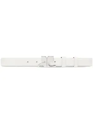 COURREGES Ac Leather Belt - White