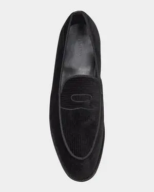 John Lobb Bill Velvet Penny Loafers