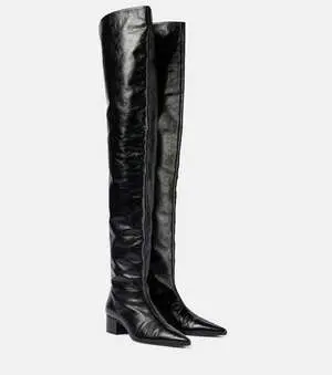 Khaite Andee Leather Over-the-knee Boots