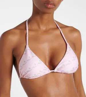 Versace Printed Bikini Top - Pink