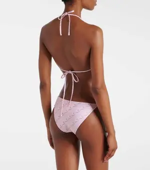 Versace Printed Bikini Top - Pink