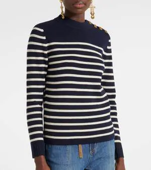 Chloé Striped Wool And Cashmere Sweater