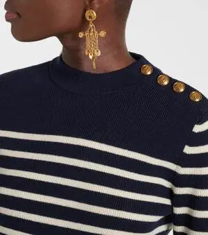Chloé Striped Wool And Cashmere Sweater