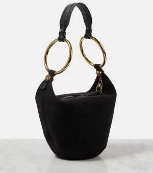 Chloé Medium Suede Shoulder Bag - Black