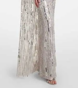 Jenny Packham Ruby Caped Gown - Silver