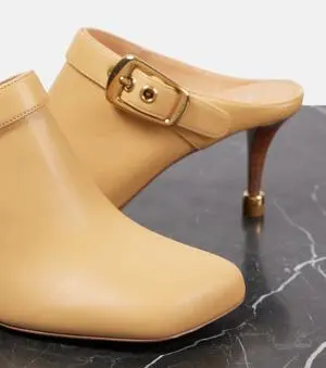 Chloé Andrea Leather Mules - Brown