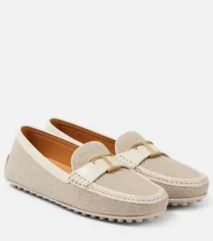 TOD'S Gommino Canvas Driving Shoes
