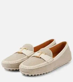 TOD'S Gommino Canvas Driving Shoes