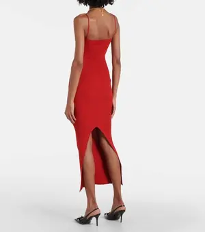 Versace Ribbed-knit Slip Dress