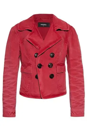 Dsquared2 Dsquared2 Double-Breasted Denim Jacket - Red