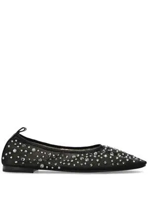 Tory Burch Crystal-embellished Ballet Flats - Black