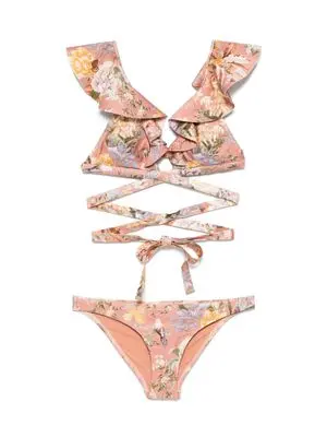 Zimmermann Zimmermann Tallow Printed Bikini Set Powder