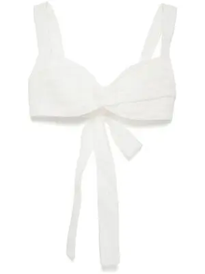 Zimmermann Crush Cotton Bralette - White