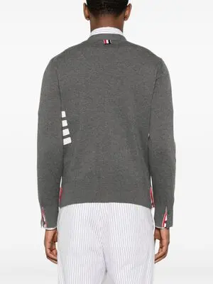 Thom Browne 4-bar Cotton Cardigan - Grey