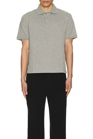 Saint Laurent Pique Polo - Grey