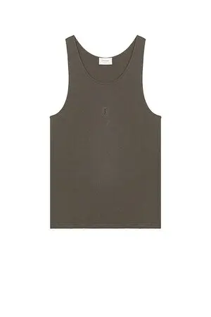 Saint Laurent Embroidered Tank Top - Grey